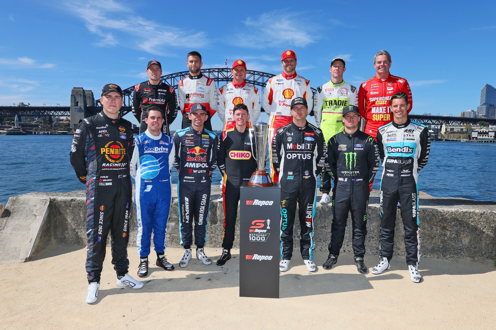 Supercars stars launch 2025 Repco Bathurst 1000 on Sydney Harbour ...